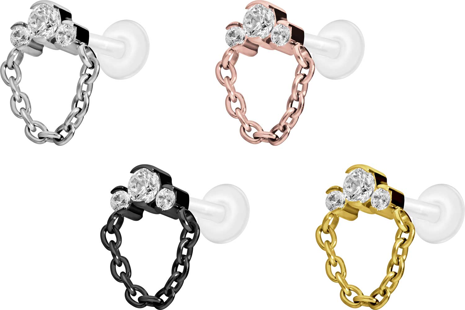 PTFE labret with internal thread + titanium attachment 3 SETTED ...